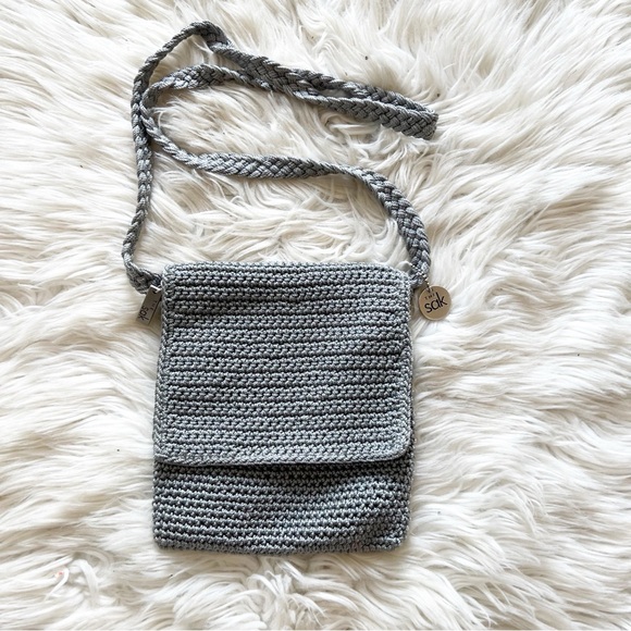 The Sak | Bags | The Sak Gray Crochet Crossbody Bag | Poshmark